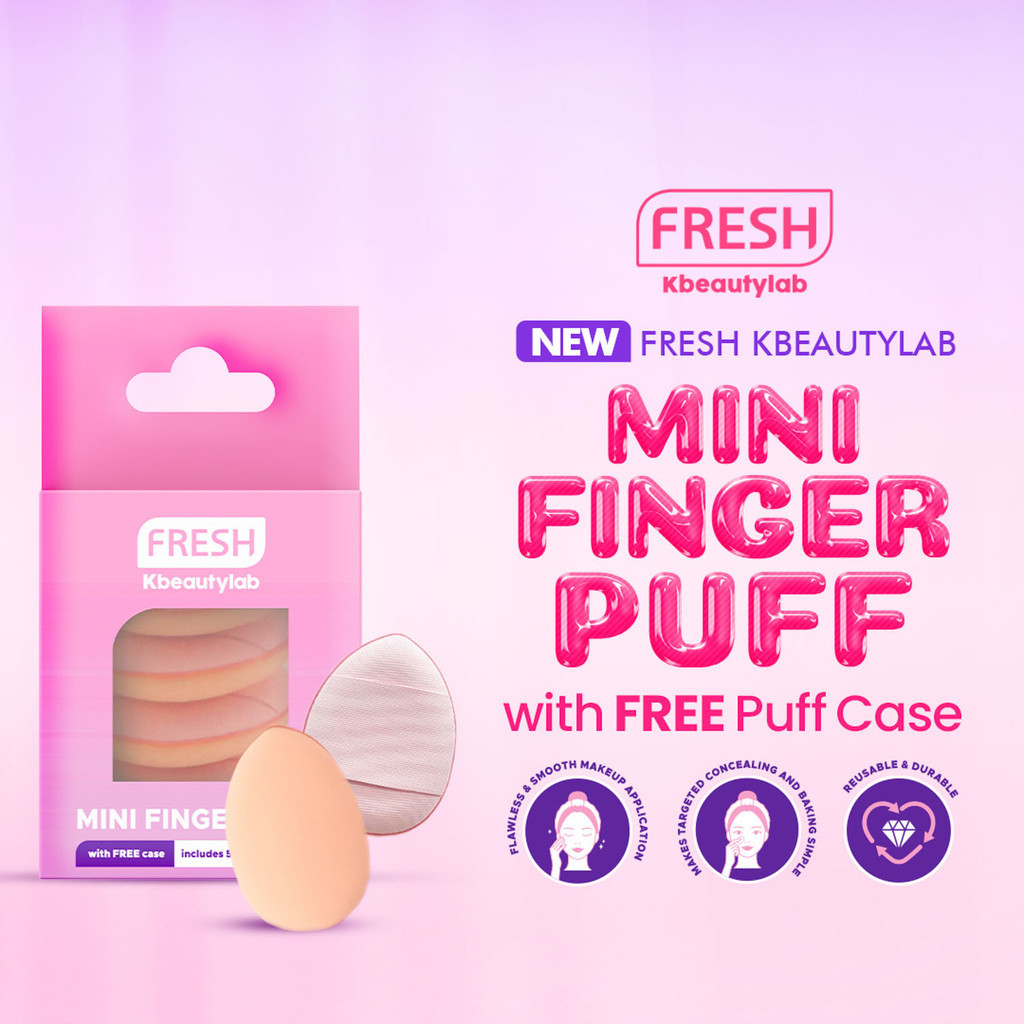 Fresh KBeautyLab Mini Finger Puffs 5pcs/Pack | Shopee Philippines