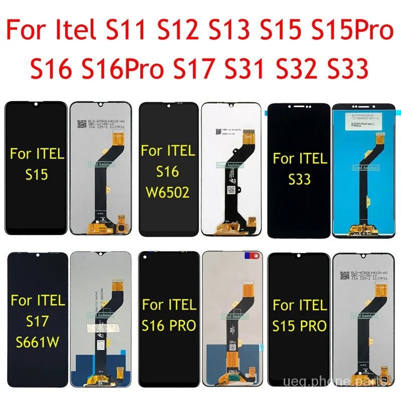 Black NEW For Itel S11 S12 S13 S15 S15 Pro S16 S16 Pro S17 S31 S32 S33 LCD Display Touch Screen ...