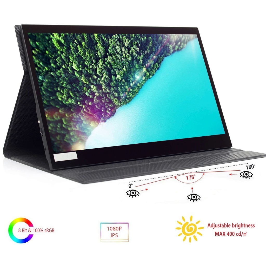 FHD 13.3 Inch 10-Point Touch Screen Portable Monitor IPS HDR Computer ...