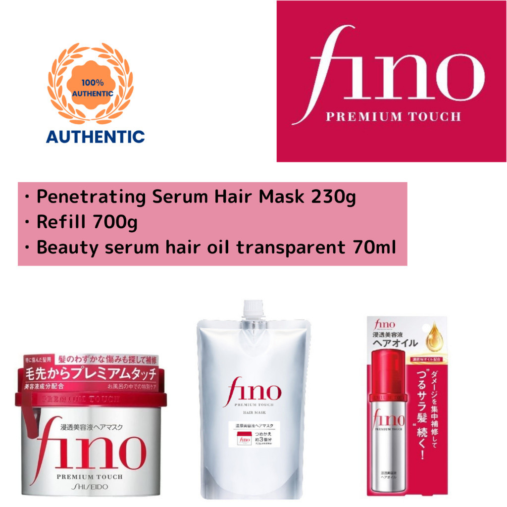 Fino Premium Touch Penetrating Serum Hair Mask, 8.1 oz (230 g) /Fino Hair Oil 70ml | Shopee ...