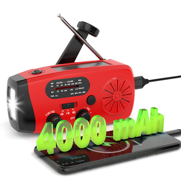 Flashlight with Sos Alarm Crank Generator Am/Fm Outdoor Emergency ...