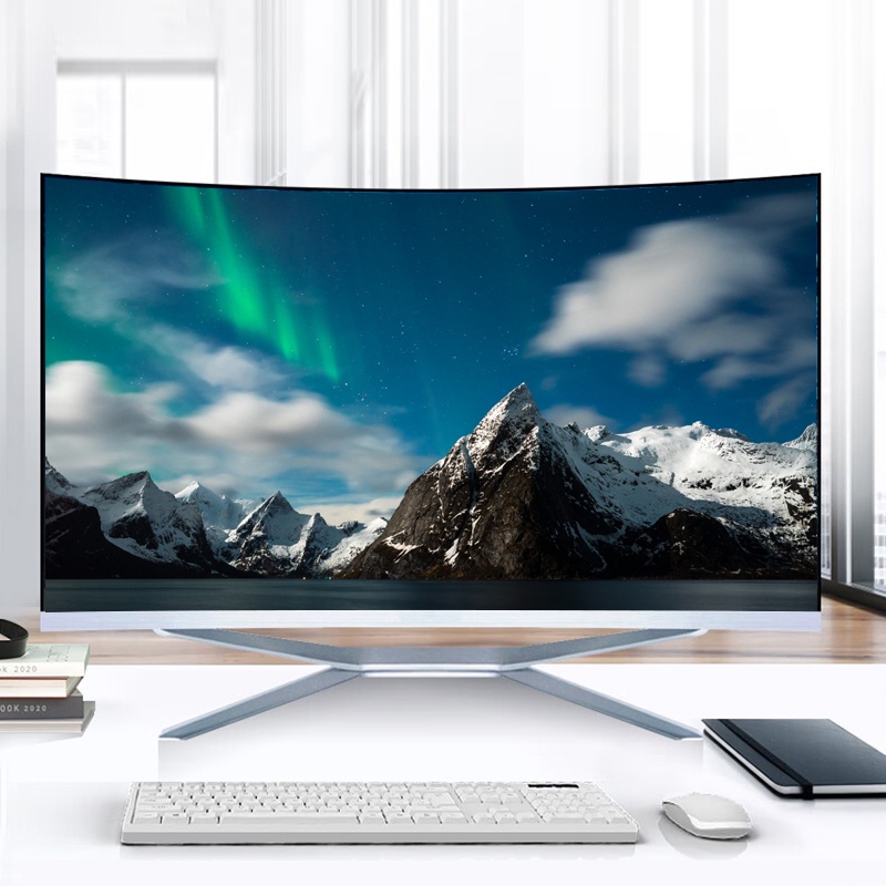 Customized Desktop Computer 24 27 Inch Core i3 i5 i7 Monoblock All In One Computers Curved PC ...