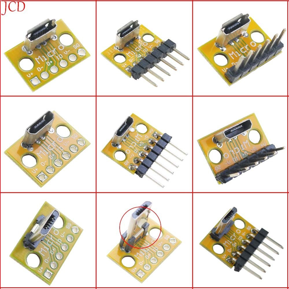 1PCS Vertical Horizontal Micro Female Socket PCB Board USB Welding ...