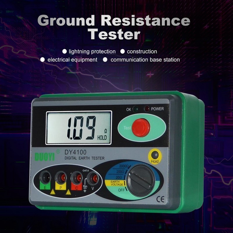 Digital Insulation Resistance Tester 0-2000 Ohm Accuracy LCD Earth ...