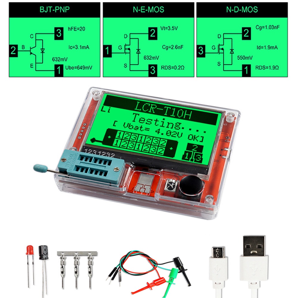 LCR-T10H TFT LCD Display Multi-meter Transistor Tester Diode Triode ...