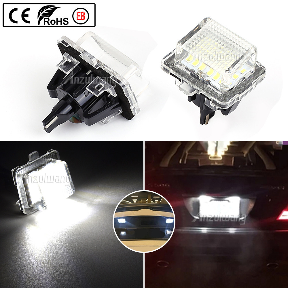 ⋛2Pcs LED Canbus Car license Plate Light Number Plate Lamp For Mercedes ...