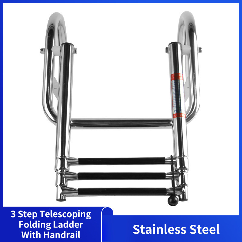 3 Steps Boat Platform Folding Ladders Telescopic Swimming Pool Ladder ...