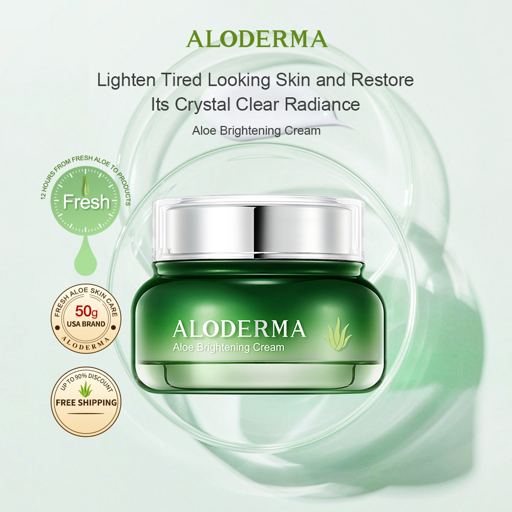 ALODERMA Aloe Brightening Cream Made with Organic Aloe Vera within 12 ...