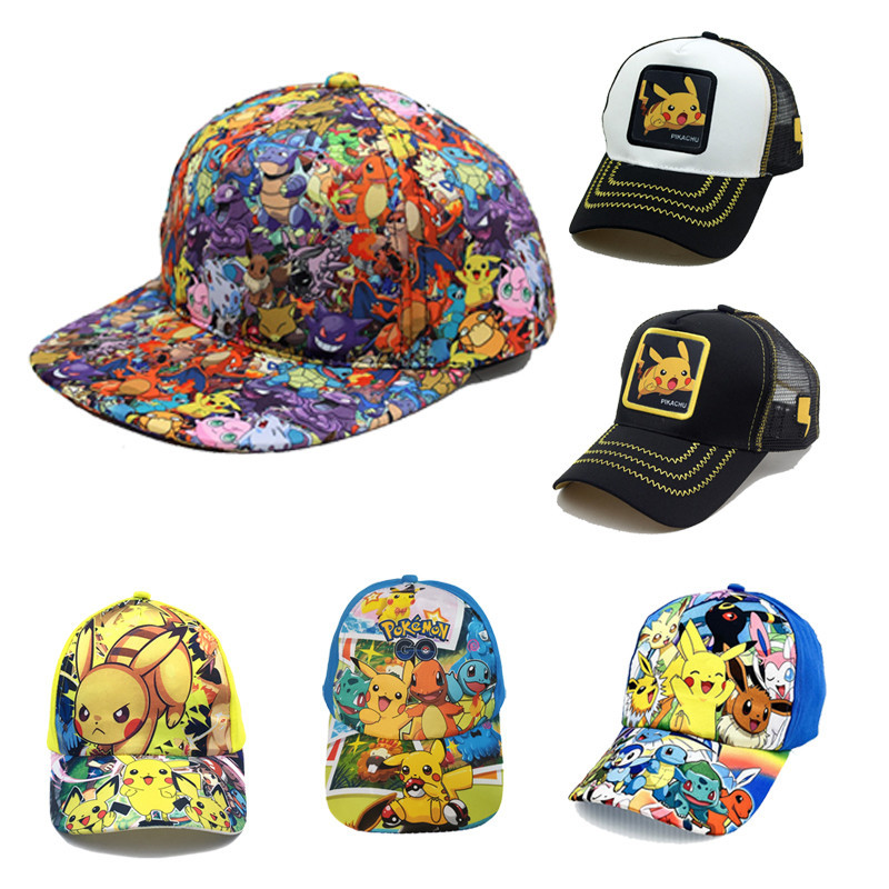Pokemon Baseball Cap Pikachu Hat Pokemon Cosplay Hip Hop Cap for Girl ...