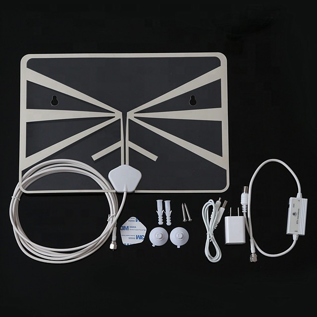 50 Miles 18dBi Slim HDTV Digital Signal HD TV Aerial Antena Signal ...