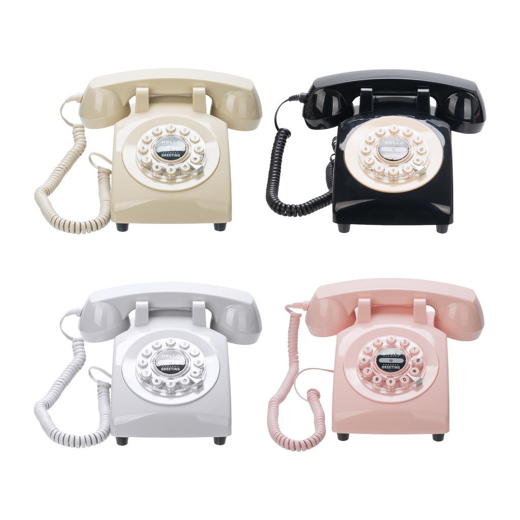 ♚Guestbook Phone Recorder Push Button Rotary Dial Classic Retro ...