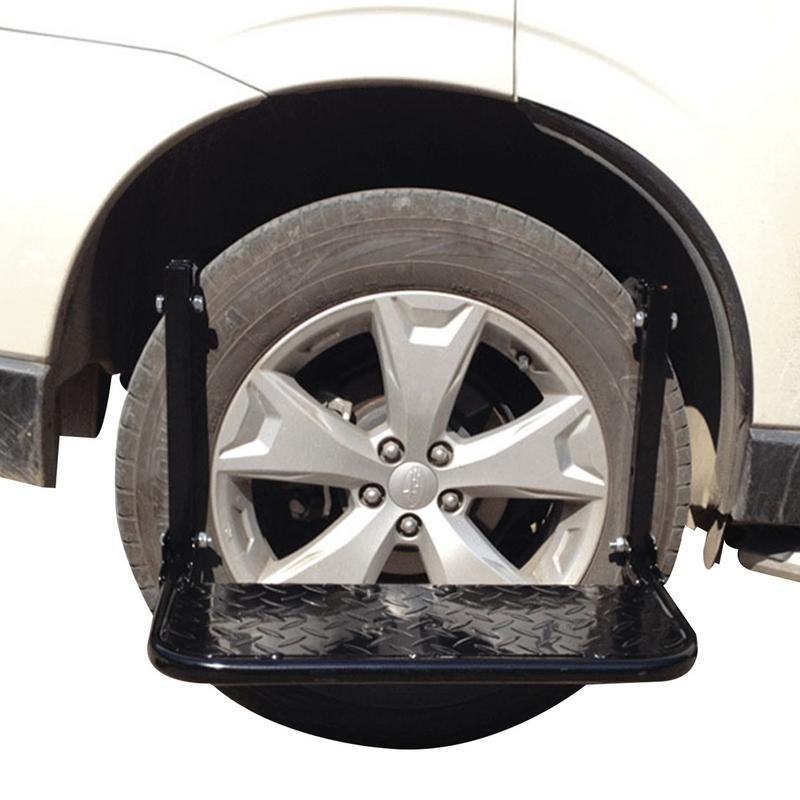 ⚜Protable Folding SUVs Mpv Car Tire Mounting Stairs Steps Ladder For ...