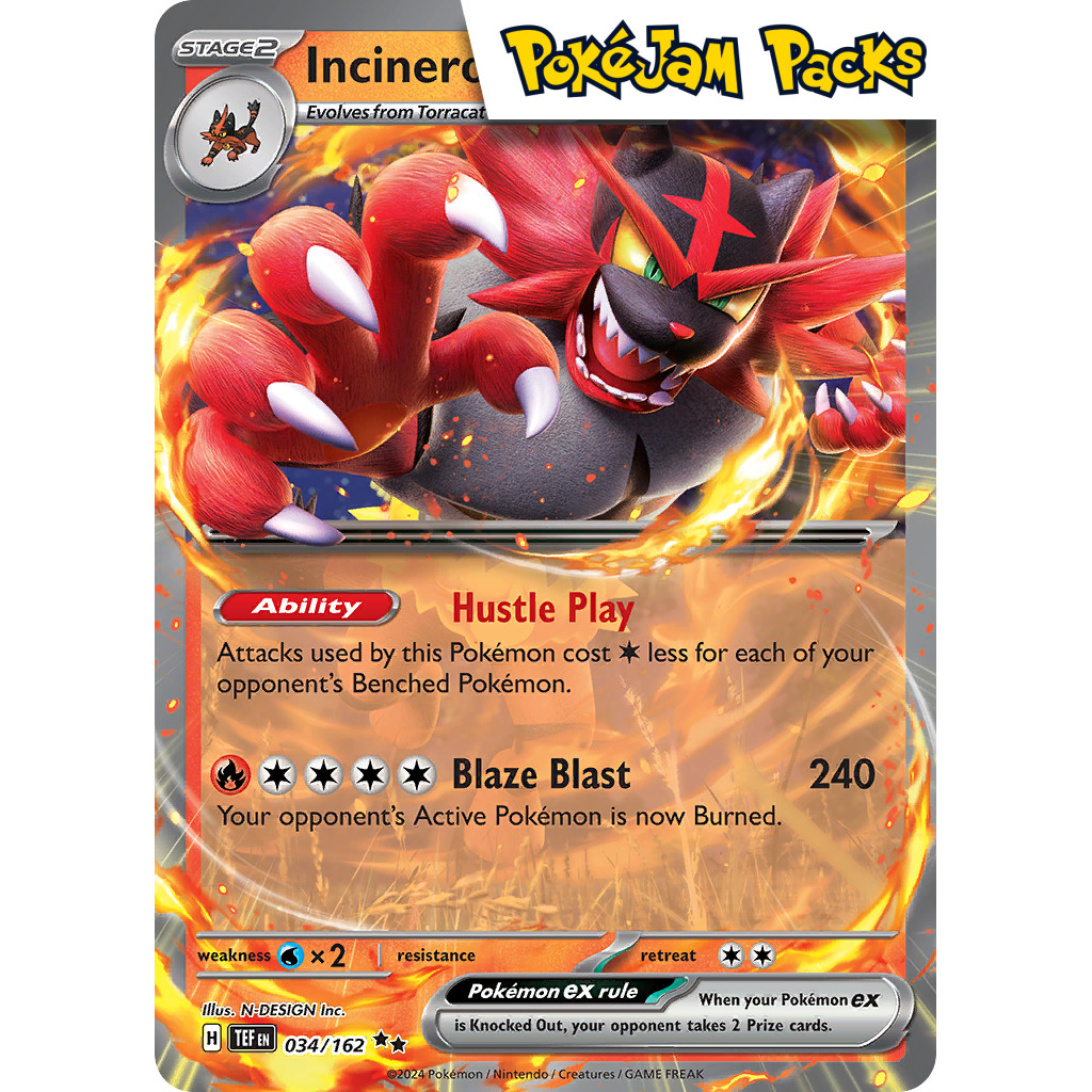 Incineroar ex - 034/162 - Ultra Rare - Scarlet & Violet: Temporal ...