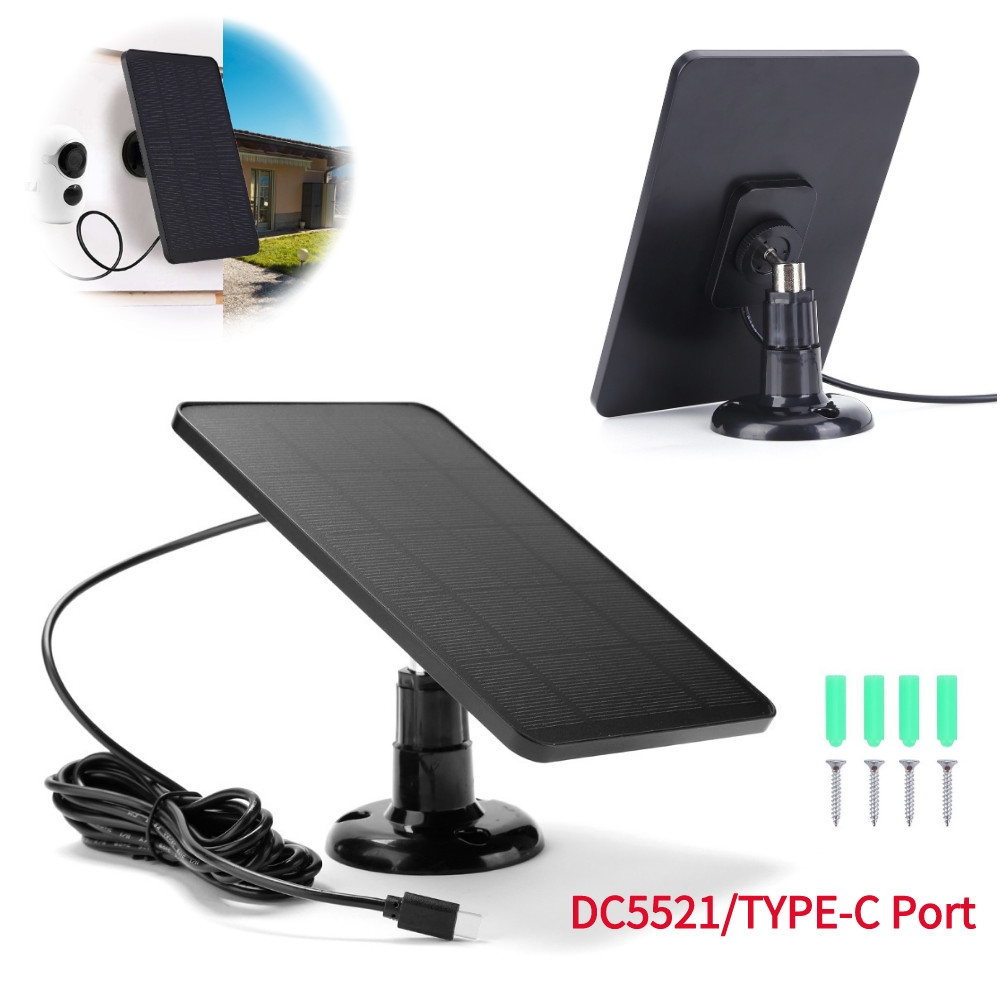 NEW Solar Panel 10W 5V Solar Cell DC5521 Type-C Charging IPX6 ...