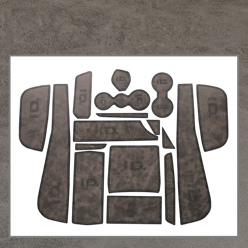 ♦Car leather anti-slip mat Door Slot Mats coaster For Volkswagen ID.6X ...
