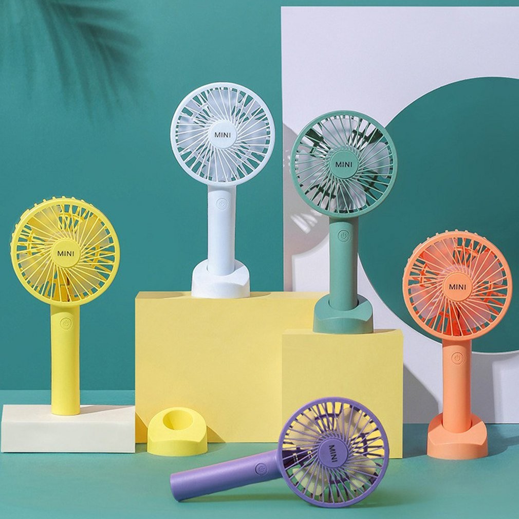 Mini Handheld Fan Portable USB Rechargeable Battery Cooling Fan Desktop ...