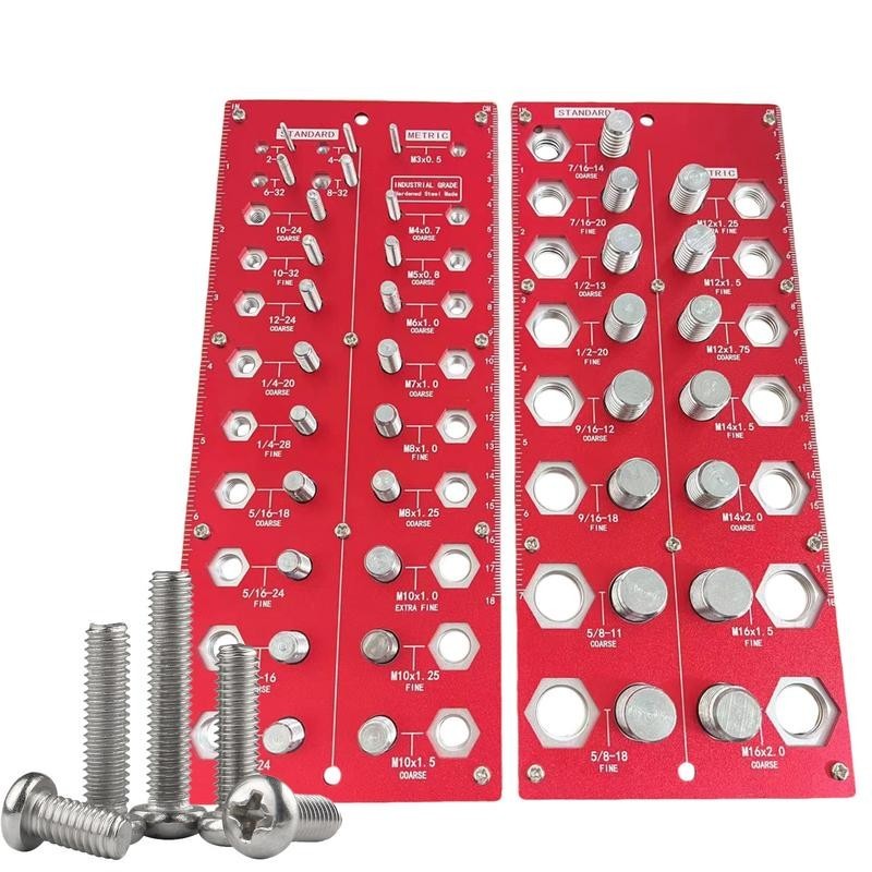 Bolt Size And Thread Gauge Bolt Size And Thread Checker Wall-Mountable ...