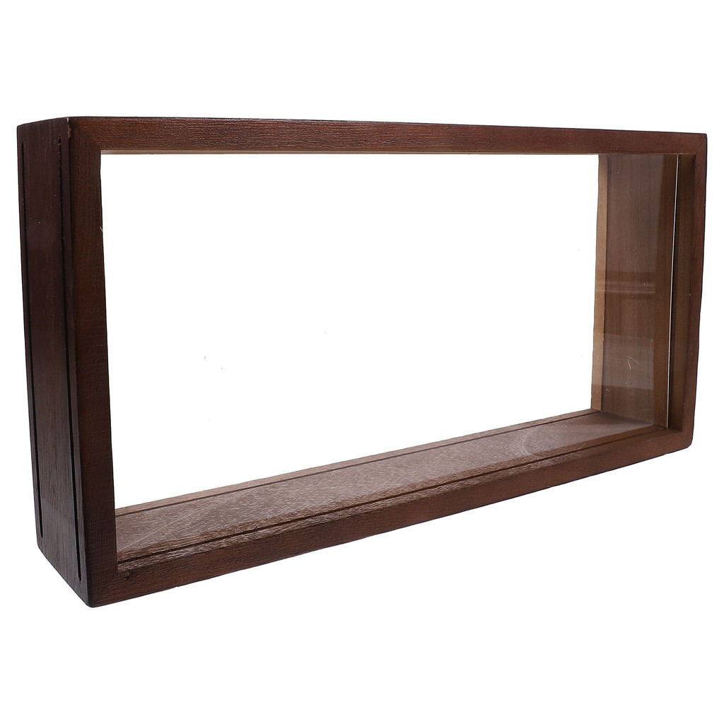 Shadow Box Frame Rectangle Acrylic Wood Storage Desktop Postcard ...