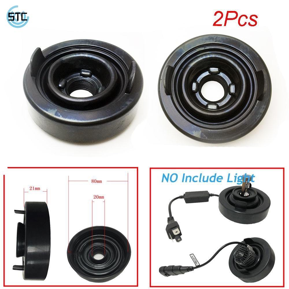 2*80mm Car Headlight HID LED Dust Cover Rubber Housing Seal Cap ...