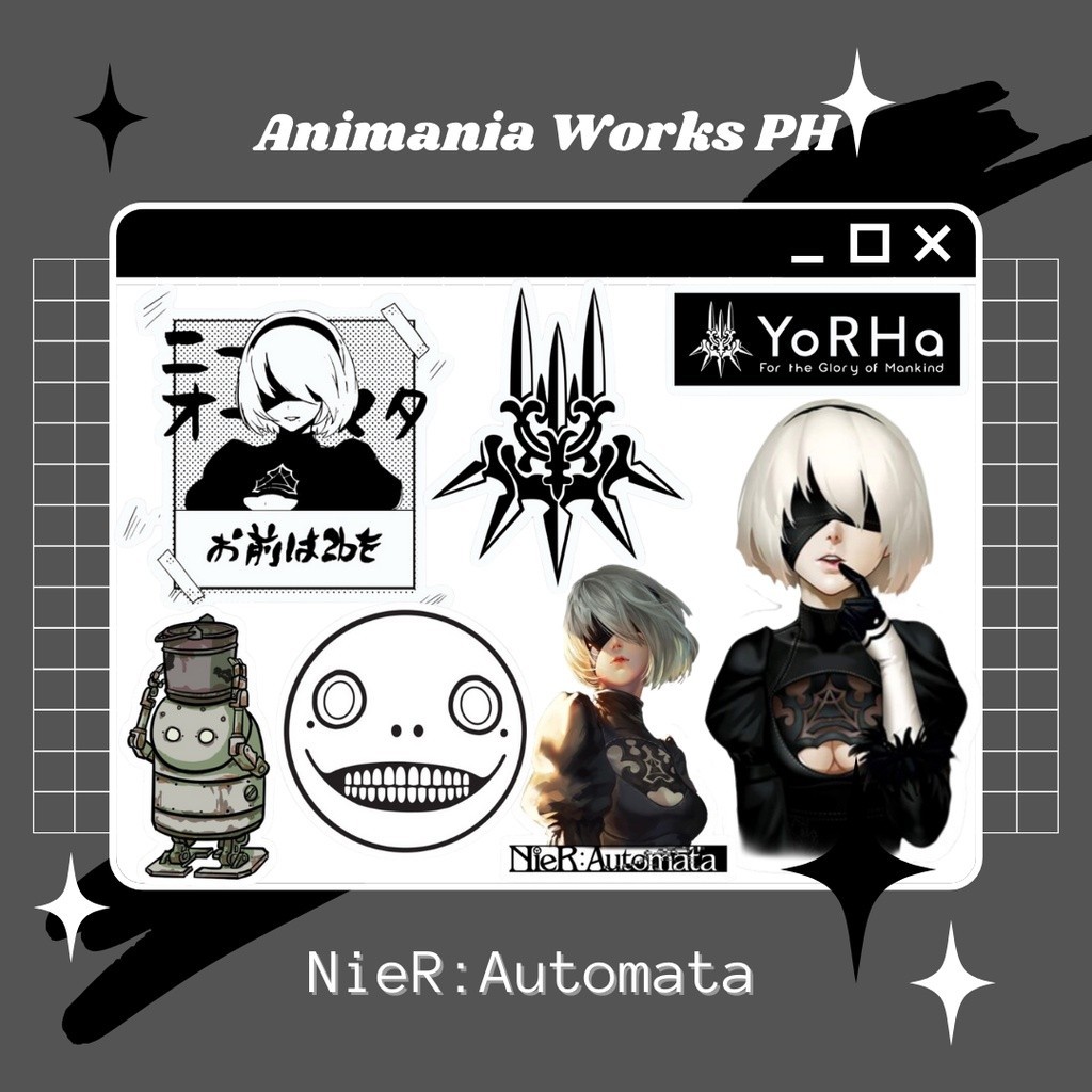 Game Stickers / NieR:Automata Sticker Collection / Laminated Vinyl ...