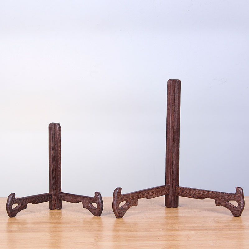 crpss shape wenge plate holder solid wood tray tea cake shelf Puer tea ...