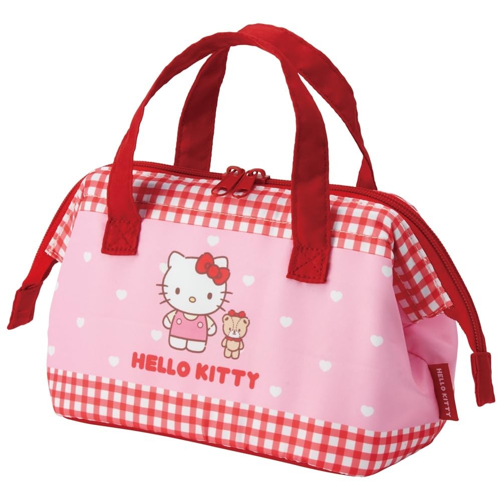 Skater Insulated Lunch Bag with Clasp, Children's Size, For Children's Bento Boxes, Hello Kitty ...