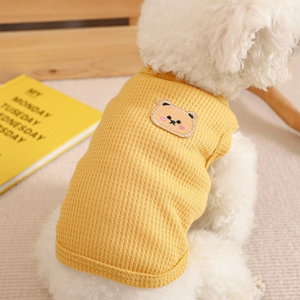 ️Cartoon Dog Bear Vest with Velvet Soft Bear Pattern Dog Bear Print ...
