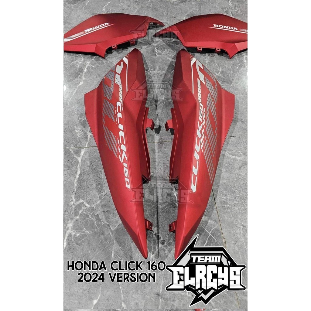 STOCK HONDA 2024 CLICK 160 SIDE FRONT AND BODY COVER (MATTE RED ...