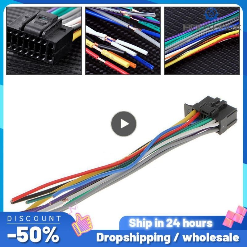-For Kenwood 16 Pin ISO Wiring Harness Connector Car Stereo Radio Cable ...