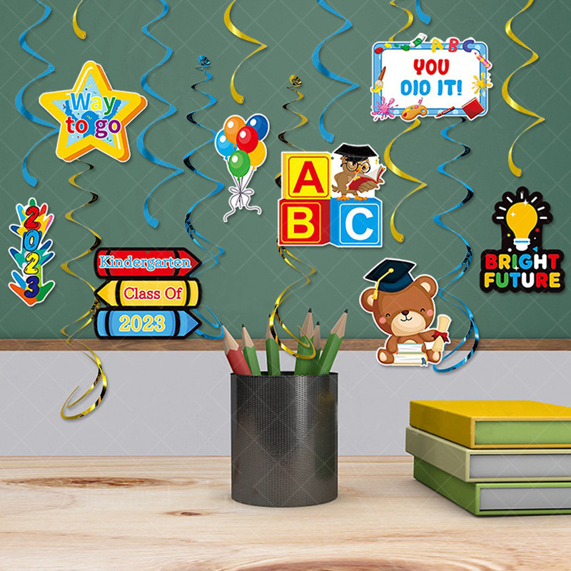 【Kindergarten Congratulations Party Decoration Set Bunting Congrats ...