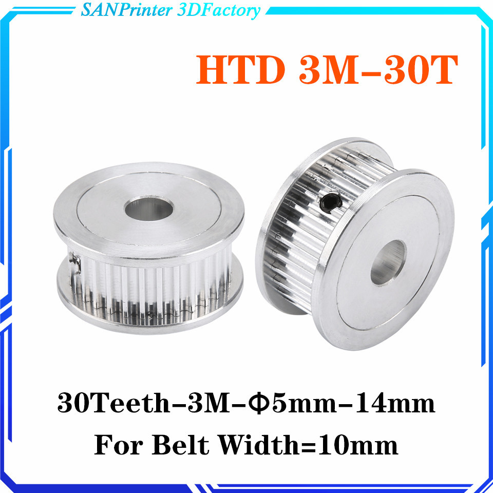 유30 Teeth HTD 3M Timing Pulley Bore 5/6/6.35/8/10/12/14mm for Width ...