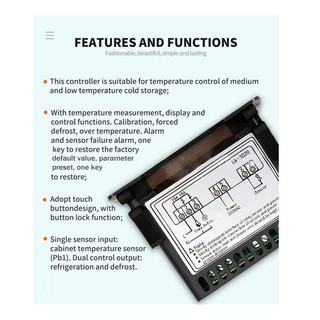 ☮EK-3020 Digital Temperature Controller 220V Thermostat Sensor Refrigerator Refrigeration Defros ...