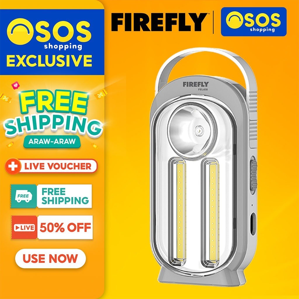 Firefly Handy Emergency Light Lamp FEL438 •OSOS• | Shopee Philippines