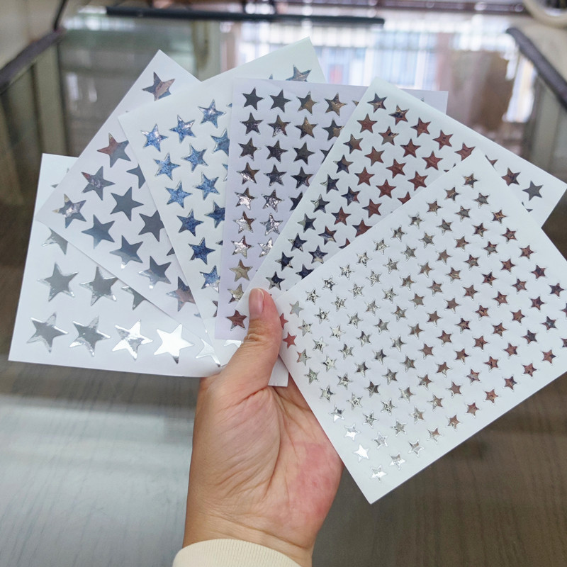 (1 Pack = 10 Sheets ) Classic Stationery Stickers Self-Adhesive Stars ...