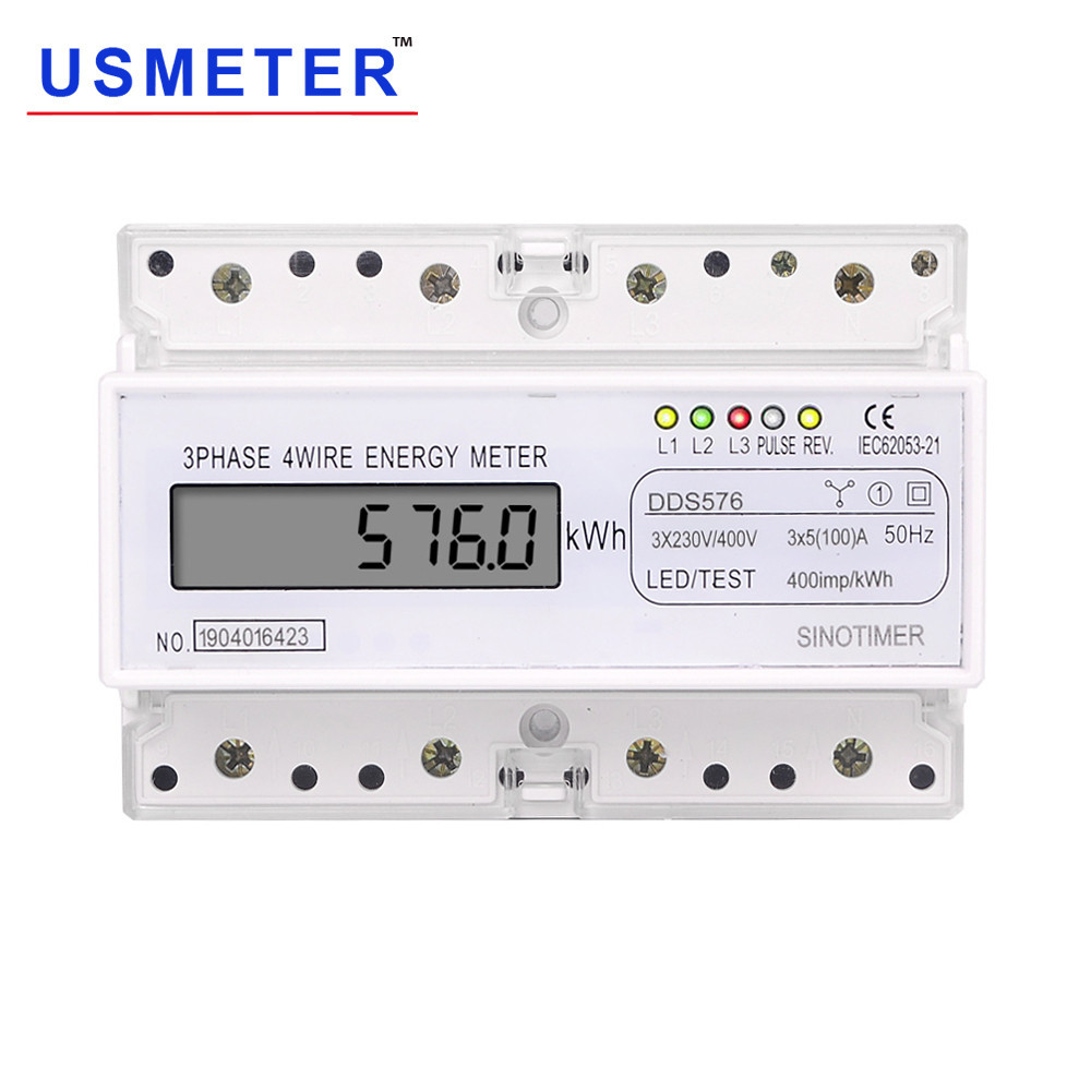 DDS576 380V 100A LCD Display Smart Electric Meter 3 Phase Power Meter ...