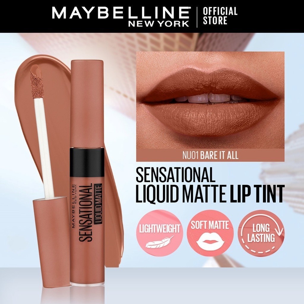Maybelline Sensational Liquid Matte Lip Tint - Long lasting ...