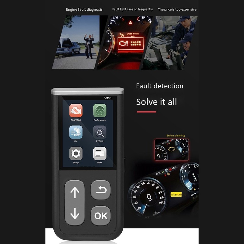 【New OBD2 Engine Code Reader EOBD OBDII Professional Car Diagnostic ...