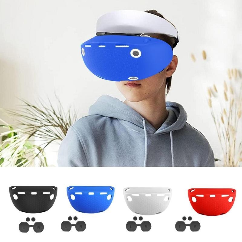 ♝VR Headset Protective Cover Shockproof Silicone VR Face Cushion Dust ...