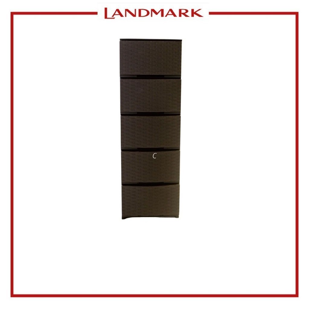 Megabox 5-Layered Boho Series Slim Drawer - Brown 44 x 37 x 48cm ...