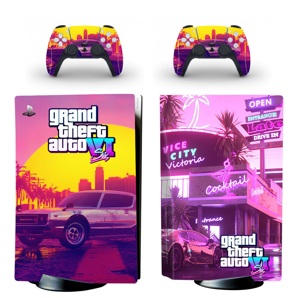 Grand Theft Auto VI GTA 6 PS5 Disc Skin Sticker Decal Cover for Console ...