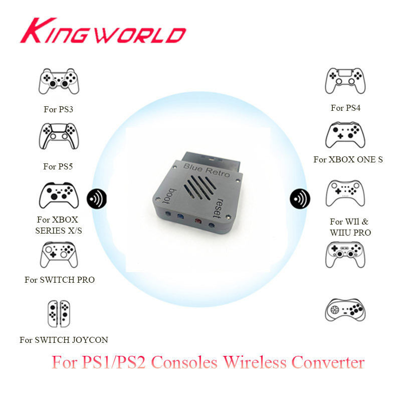 ♥Wireless Controllers Adapter For PS2 PS1 Game Consoles For ps5/ps4 ...