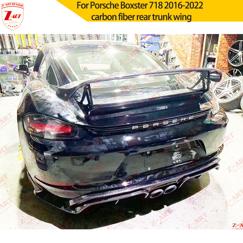 2016-2020 Z-ART carbon fiber rear spoiler for Porsche 718 Boxster ...
