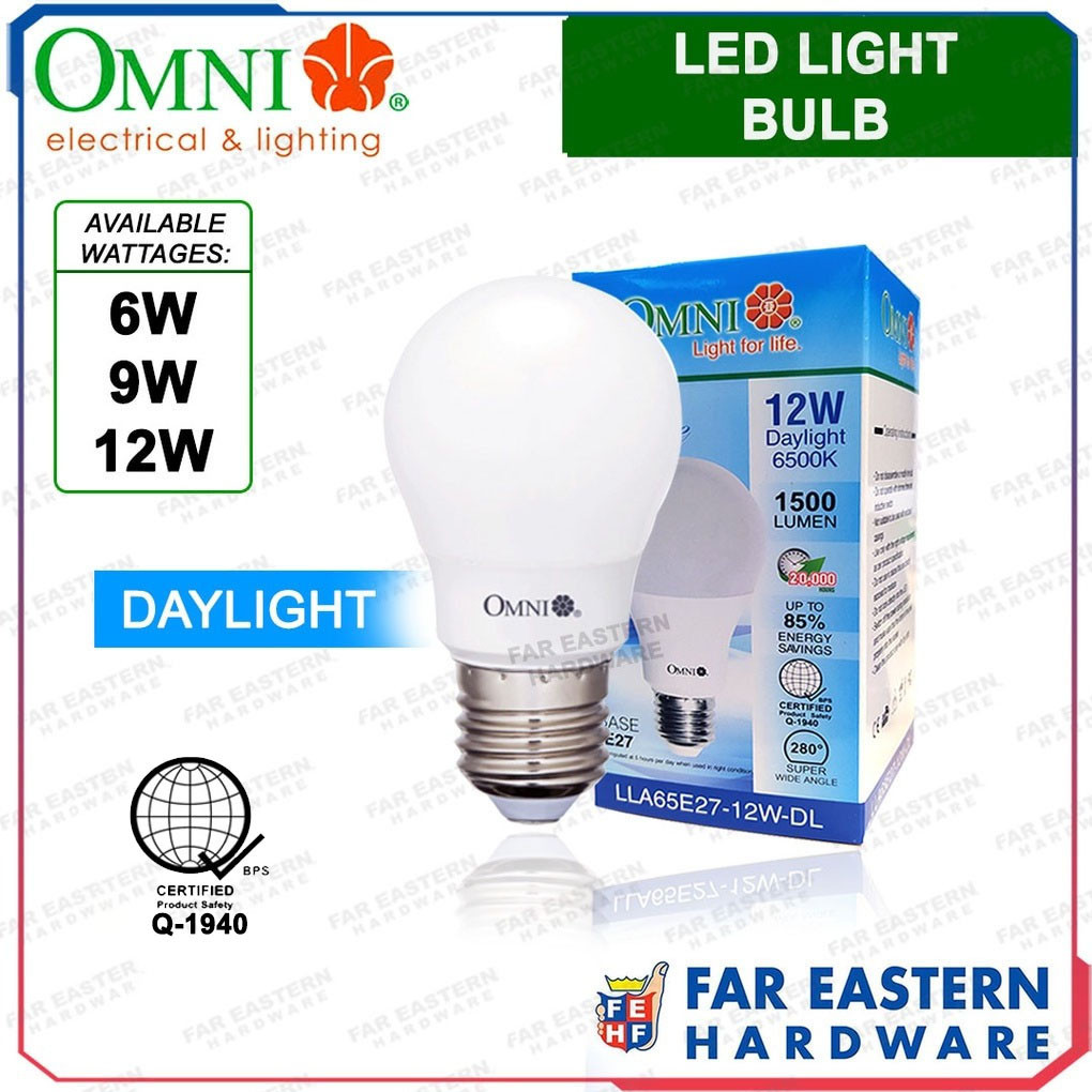 OMNI LED Light Bulb 6W | 9W | 12 Daylight | Shopee Philippines