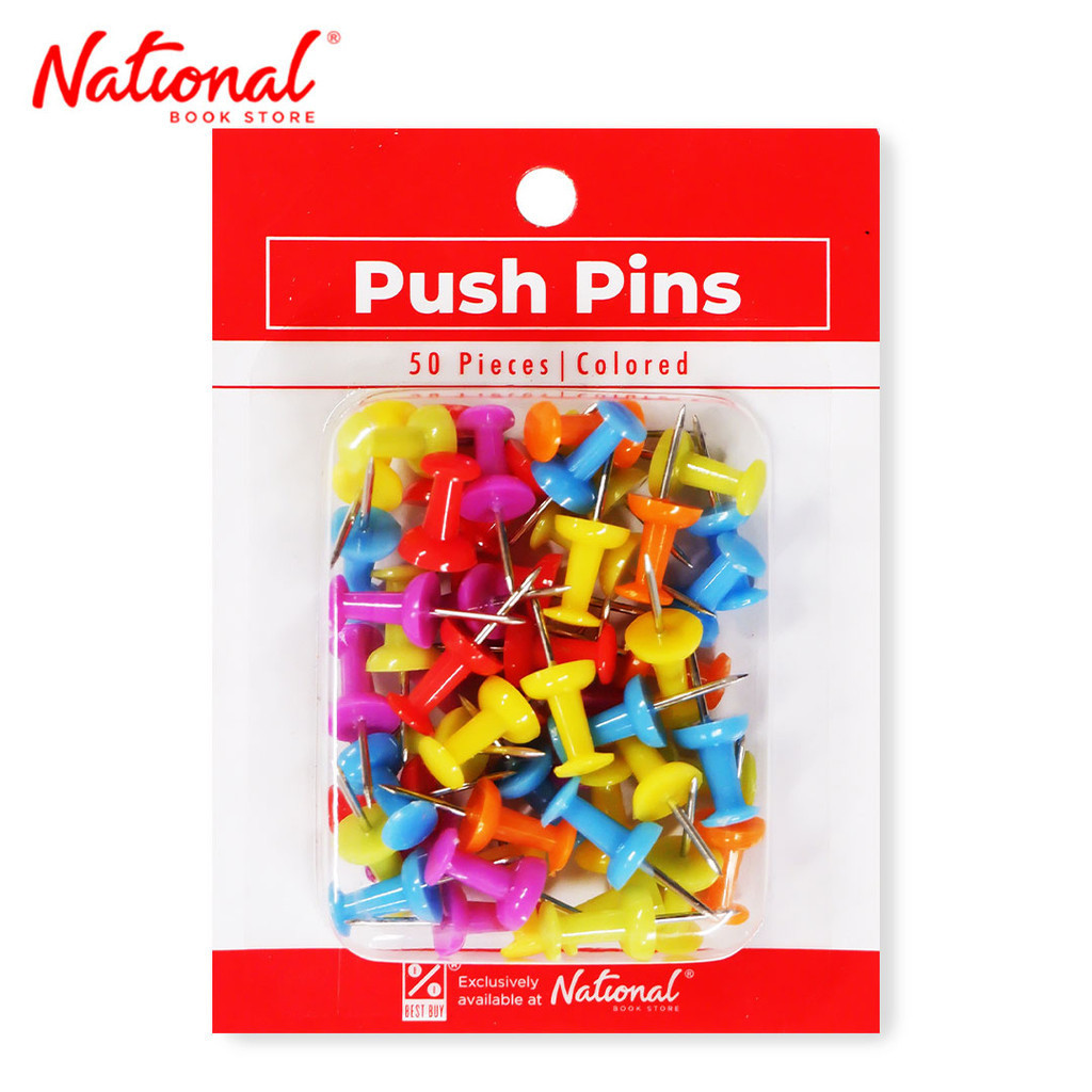 Best Buy Push Pin 50 Pieces Assorted Color - School & Office Supplies ...