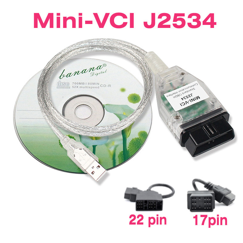 ♛OBD2 Car Diagnostic Scanner Mini-VCI J2534 For Toyota Mini VCI Cable ...