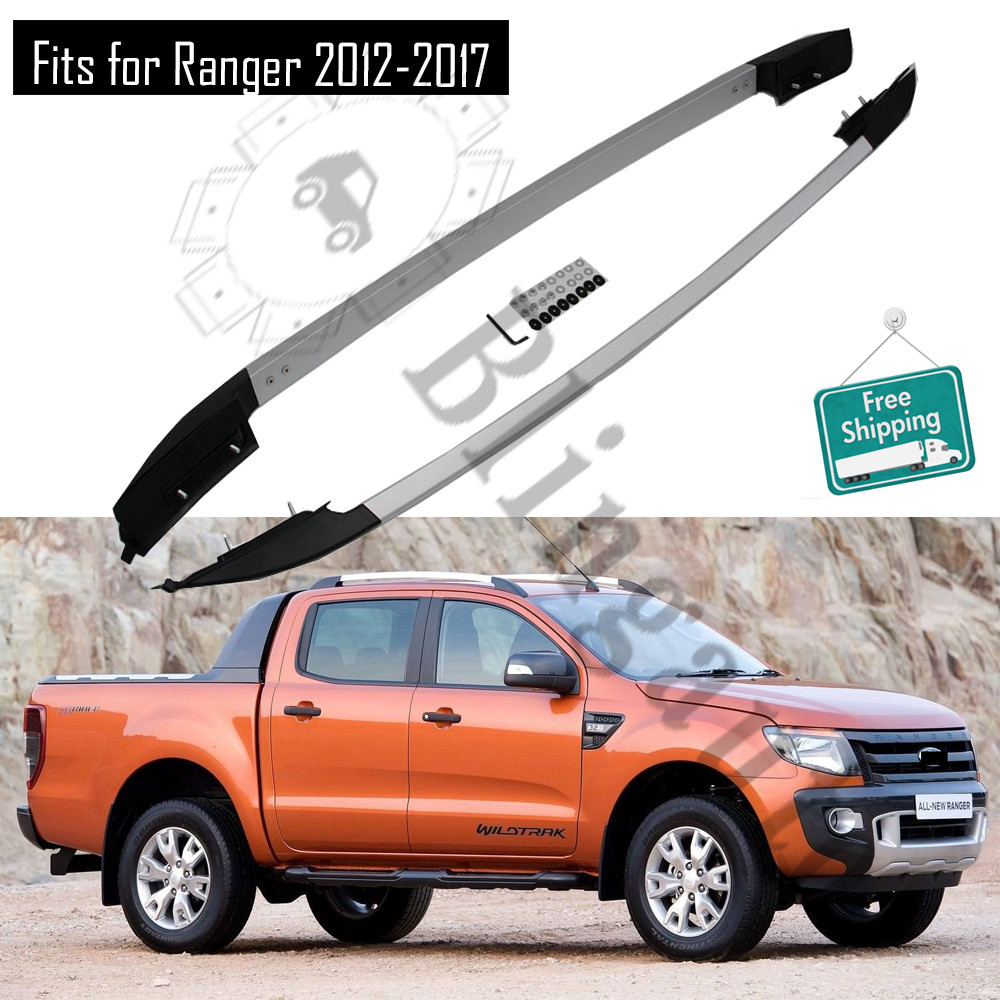 ☂2Pcs roof rack bar rail fits for Ford Ranger T6 T7 T8 2012-2020 ...
