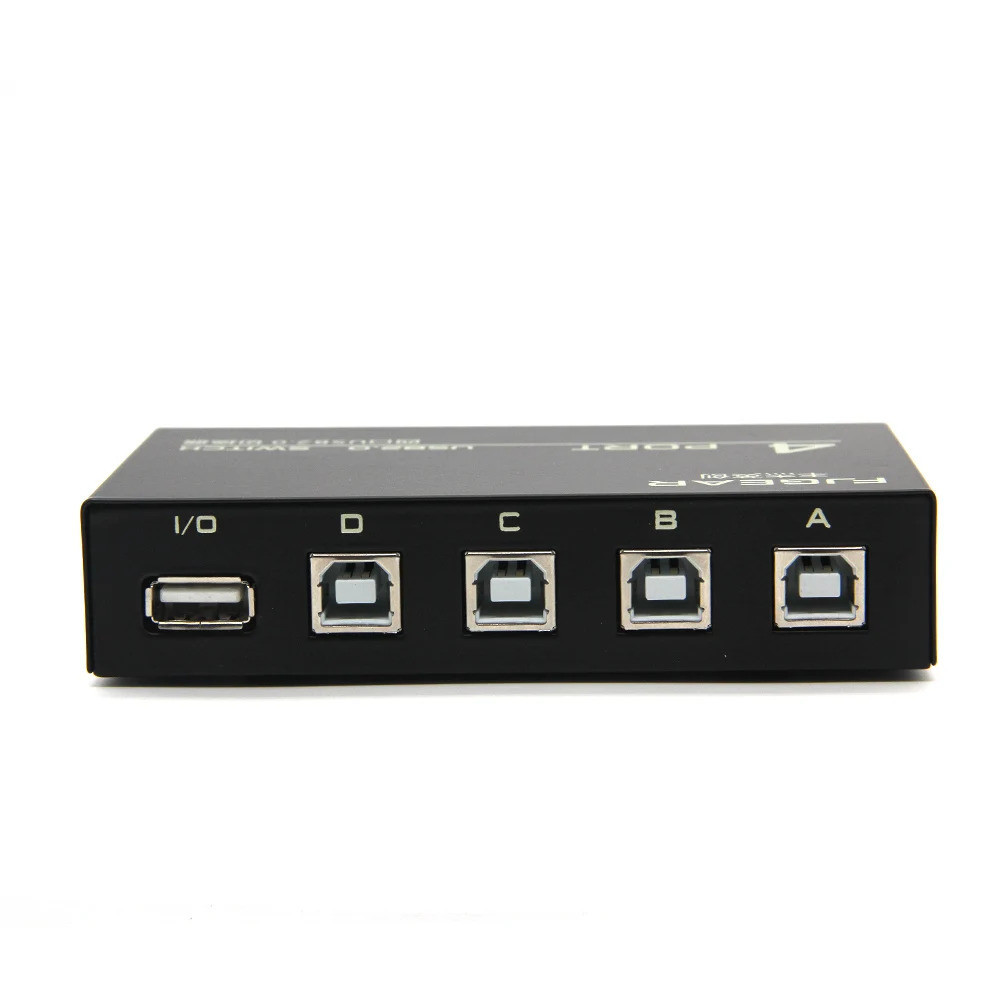 USB 2.0 4 Ports Share Switch Switcher Selector Box Hub Sharing Switch ...