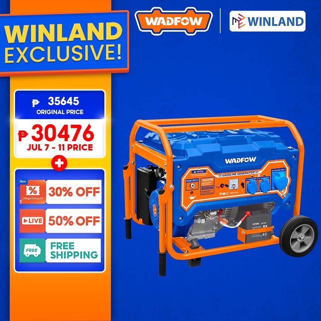 Wadfow by Winland Industrial 25Liters Gasoline Generator 220-240V ...