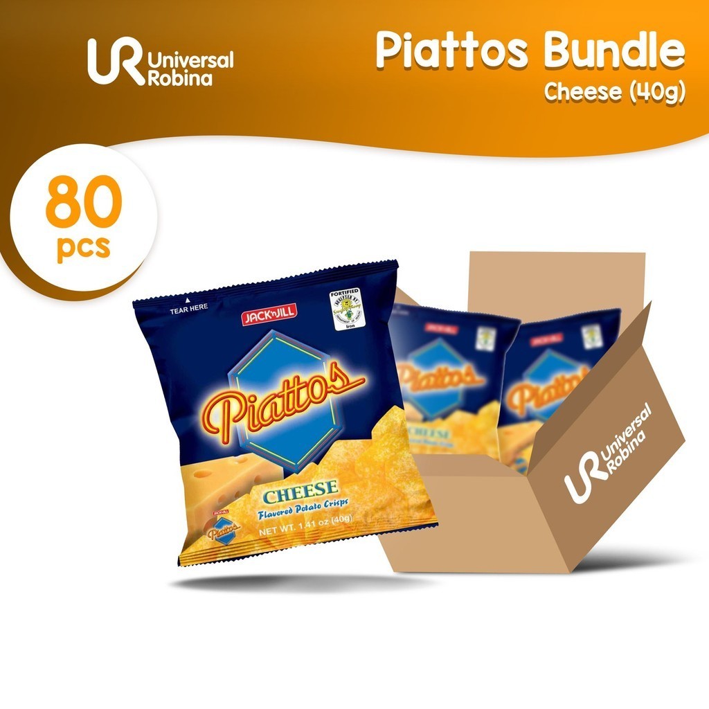 Piattos Cheese Flavored Potato Crisps 40g - 80 packs | Shopee Philippines