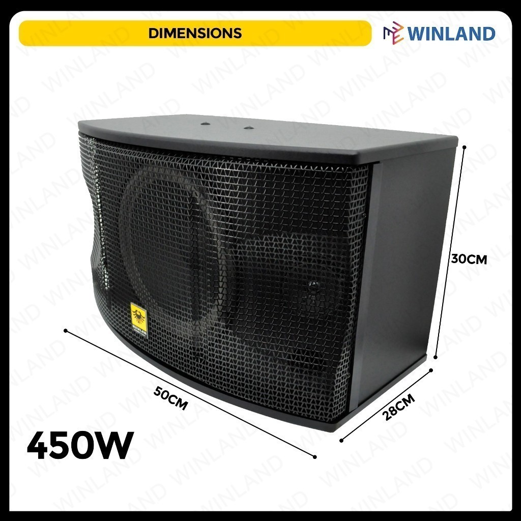 Kevler by Winland 2pcs 10" Speaker System for Karaoke Sound ...
